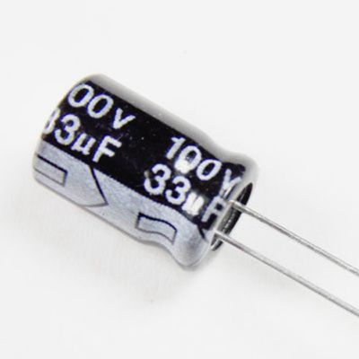 50PCS NEW 33uF 100V 33MFD 100Volt Electrolytic Capacitor 8mm×12mm ...