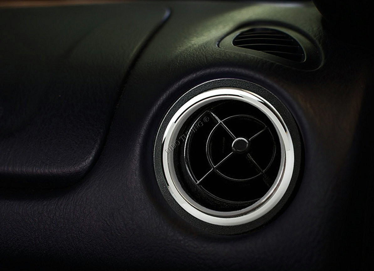 For Mazda MX5 MX-5 1989-2005 Chrome vent rings Real aluminum surrounds ...