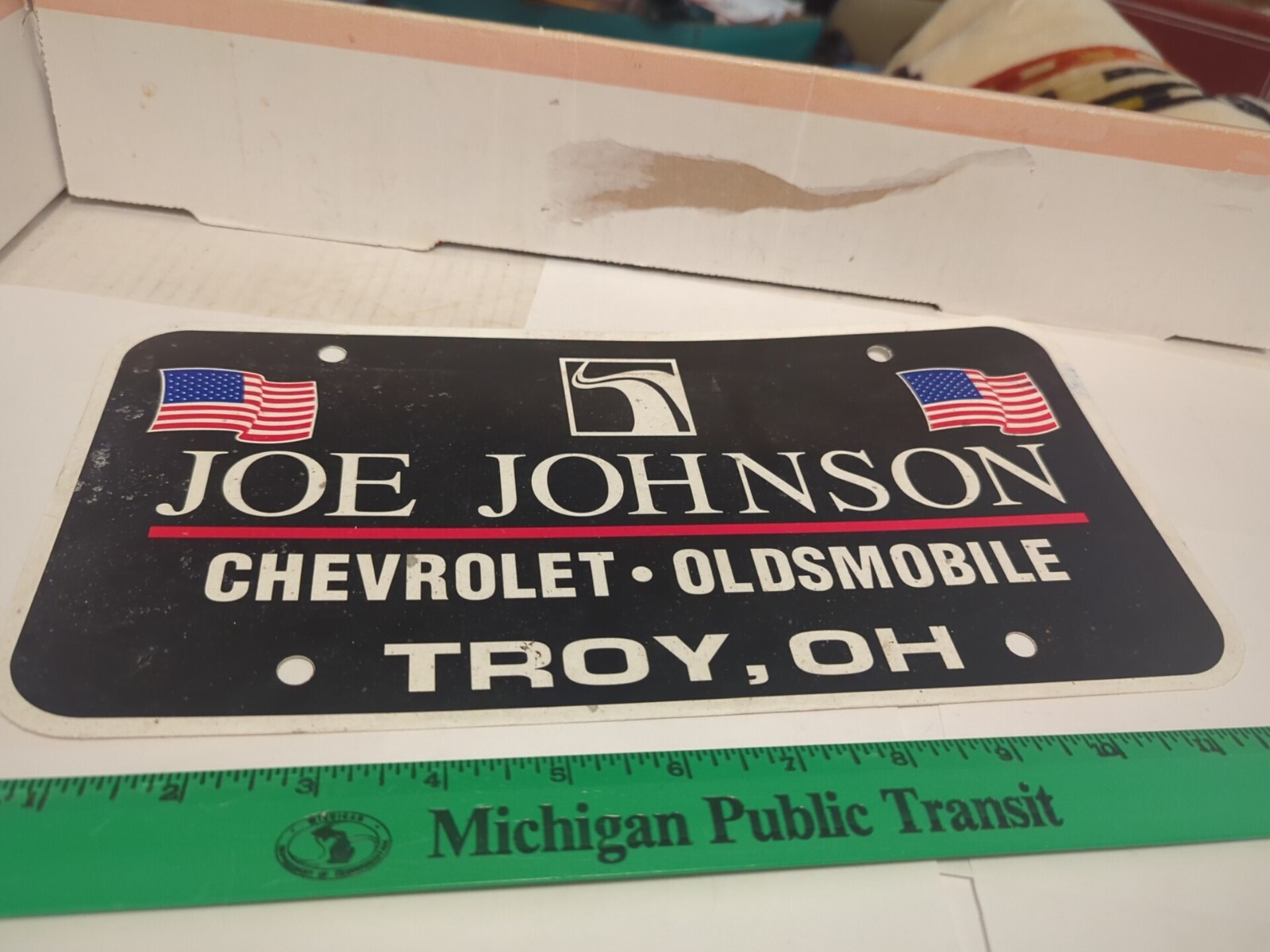 Joe Johnson Chevrolet Oldsmobile Troy Ohio Dealership License Plate #6 ...