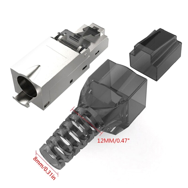 Rj45 Plug Cat7 Gigabit 30u Shielded Contactor Gold-plated Crystal for ...