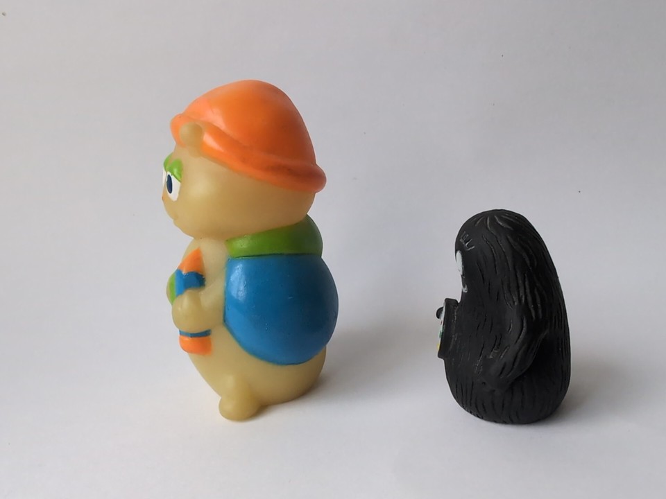 VTG Finger Puppet Lot 1986 Playskool Glo Worm Bookbug + 1979 Barbabeau ...