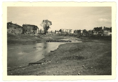 Orig. Foto Panorama am Dnjepr in zerstörtes ORSCHA Weissrussland 1941 ...