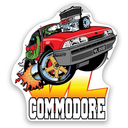 Holden Vinyl Stickers - VL V8 Commodore Red | eBay