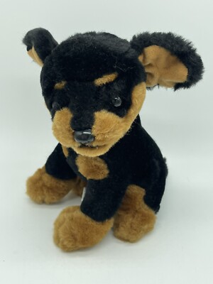 Collectible 2006 NINTENDOGS Brown Black Plush Dog W/Swivel Head ...