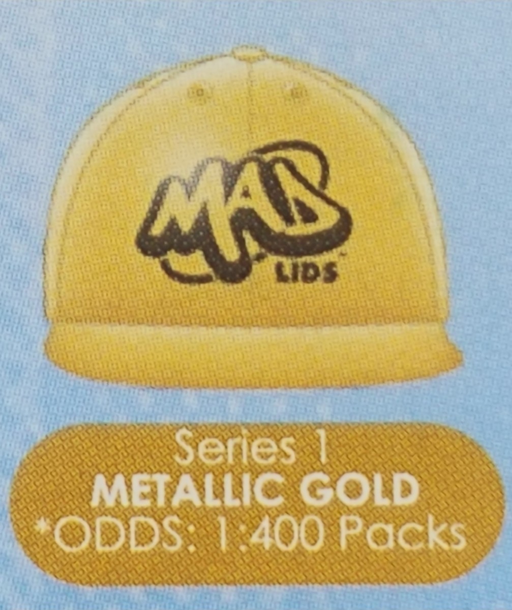NFL Mad Lids Series 1 Rare Metallic Gold mini-cap 1:400 blind packs ...