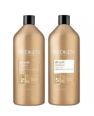 Redken All Soft Shampoo and Conditioner Set 33.8oz 1 Liter EACH | eBay