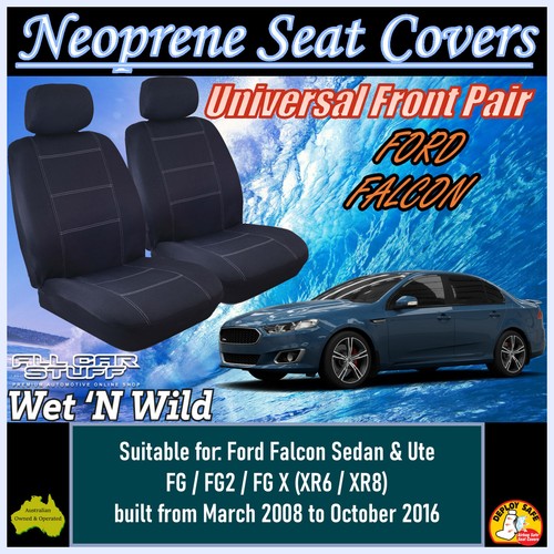 Neoprene Front Seat Covers suitable for Ford Falcon FG XR: 03/2008 to ...