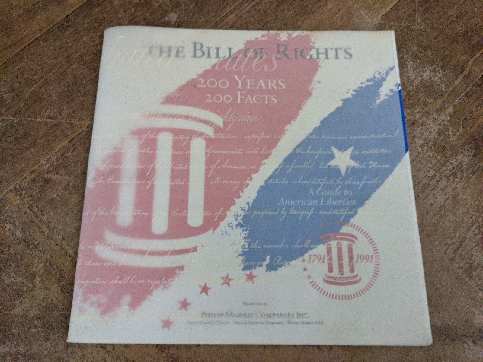 Book Bill of Rights Philip Morris The 200th Anniversary & 2 Tour ...
