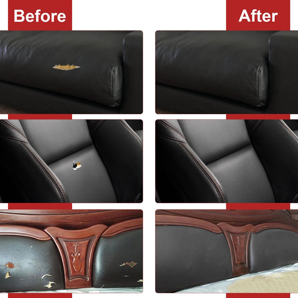 Car Seat Couch Leather Repair Kit Self-Adhesive Patch Stick on Sofa ...