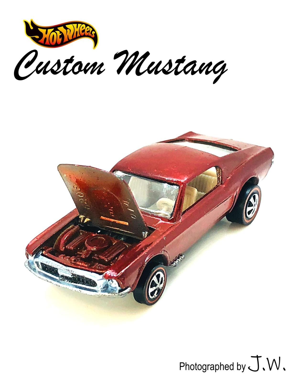 Unaltered Orange Custom Mustang Redline Hot Wheels US w/Factory ...