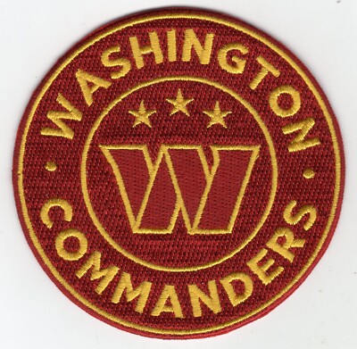 Washington Commanders 3.5" Iron On Embroidered Patch Free Tracking! | eBay