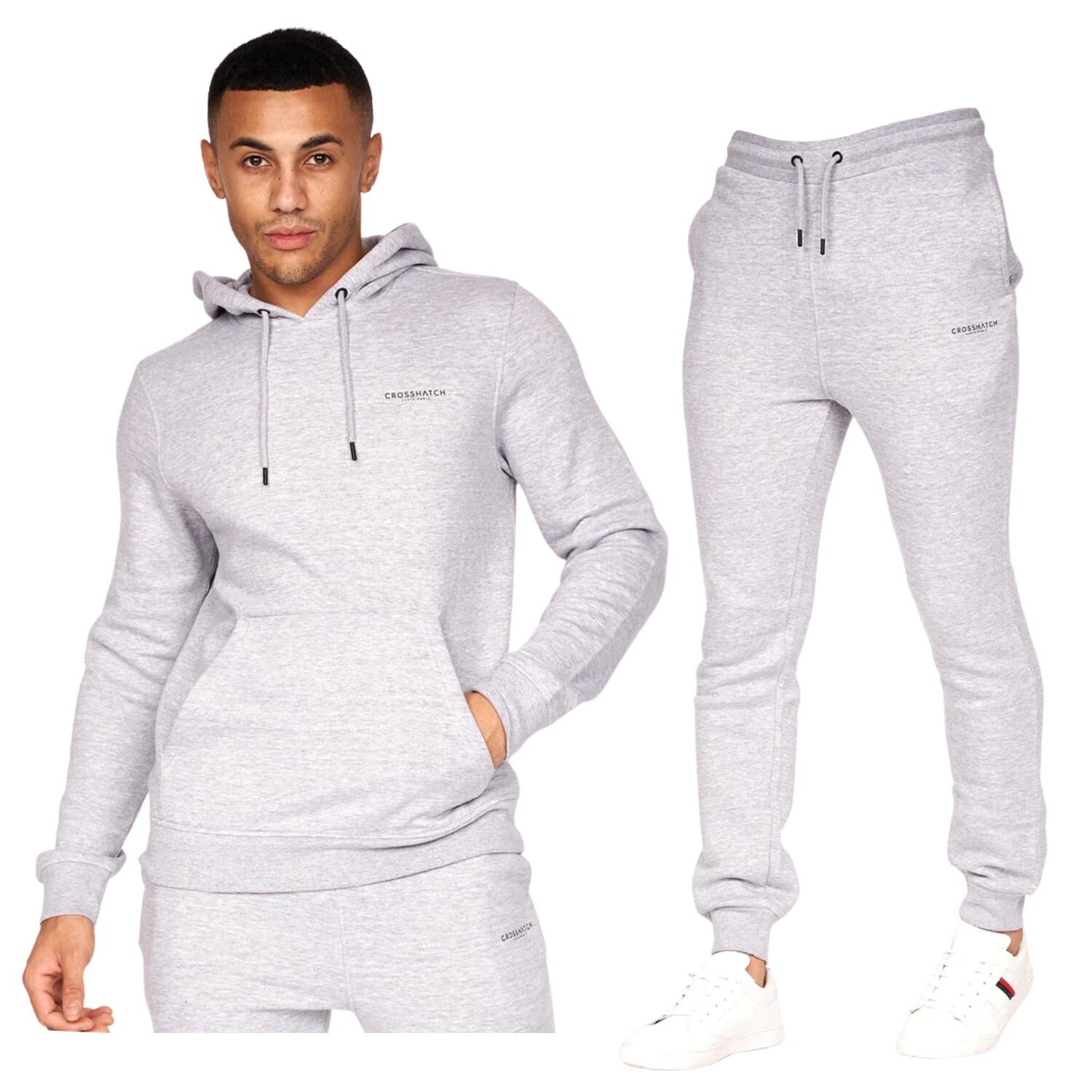 CROSSHATCH Mens Full Tracksuit Pullover Hoodie Hooded Sweatshirt ...