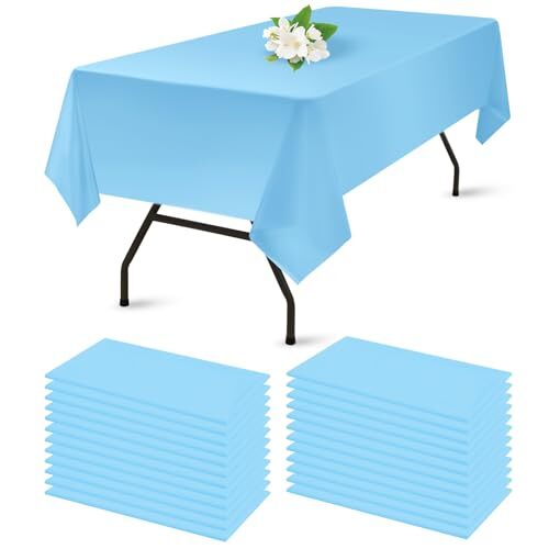 Showgeous 24 Pack Plastic Tablecloth Rectangle Disposable Pack of 24 ...