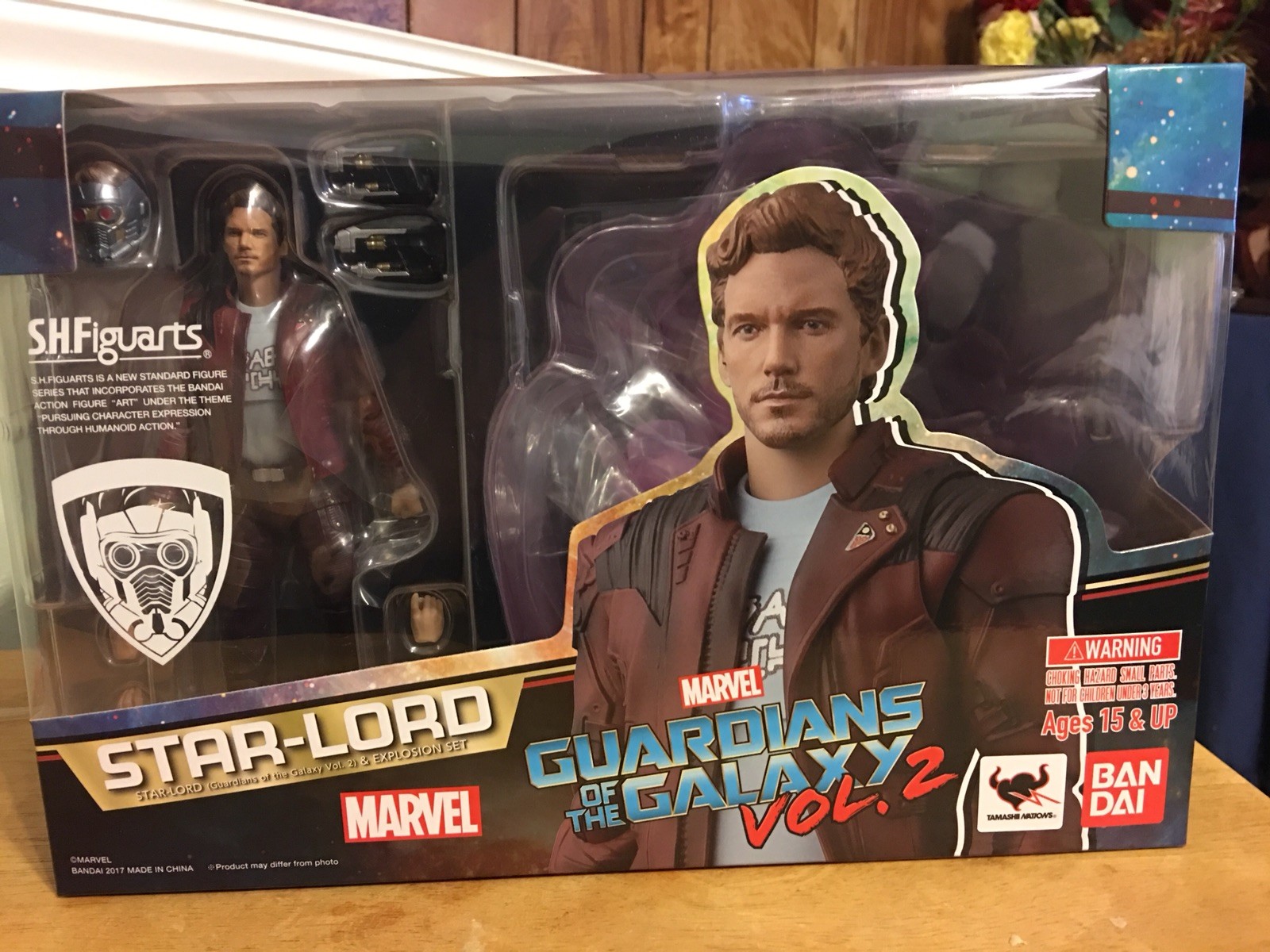 New Bandai S.H Figuarts Star Lord & Explosion Set "Guardian Of The ...