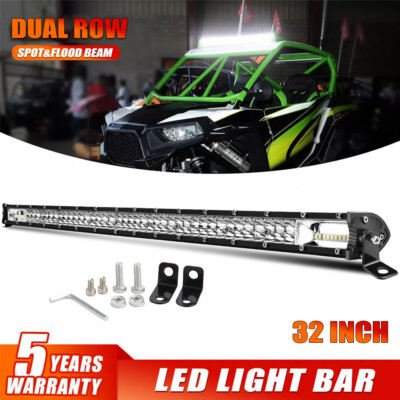 32'' inch LED Light Bar 2 Rows Spot Flood Combo Work Truck SUV ATV UTV ...