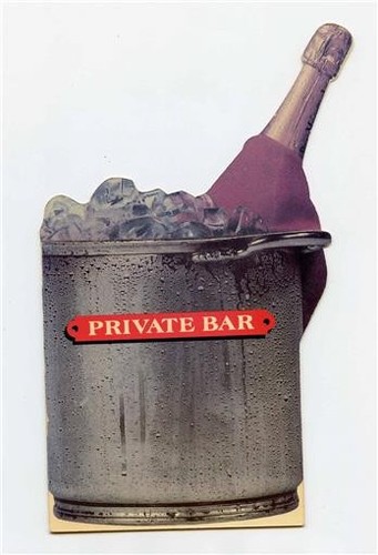 Private Bar Die Cut Champagne Bucket Menu Westin Century Plaza Los ...