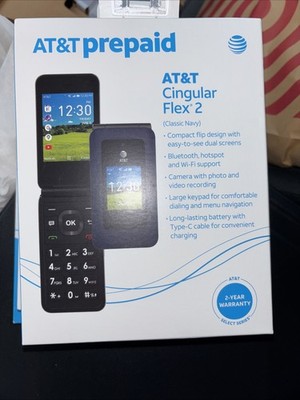 AT&T Cingular Flex 2 4G LTE Senior Flip Phone – Easy Use, Large Buttons ...