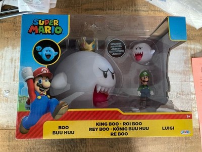Super Mario GLOWING KING BOO Figure Toy Diorama Set New Jakks 2024 2.5 ...