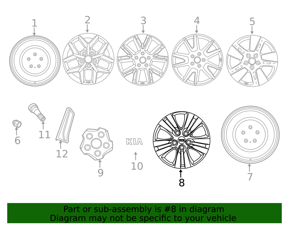 Genuine Kia Wheel Cover 52970-K0000 | eBay