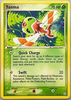 Pokémon Yanma #28/109 Non-Holo Rare - 2004 EX Team Rocket Returns - NM ...