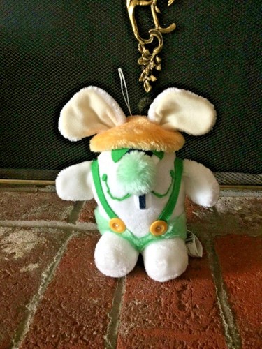 Vtg 1983 Stuffed Animal Easter DUDLEY BUNNY RABBIT Green & White 8.5 ...