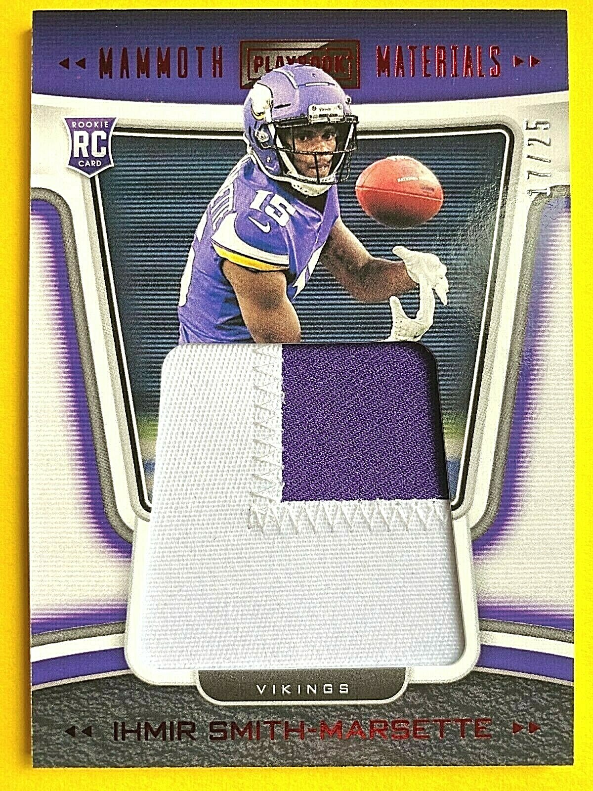 2021 Playbook Mammoth Red #ISM Ihmir Smith-Marsette Jumbo 2 Clr Patch ...