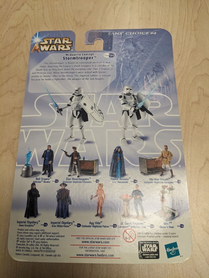 Star Wars McQuarrie Concept Stormtrooper Action Figure ‘03 Fan’s Choice ...