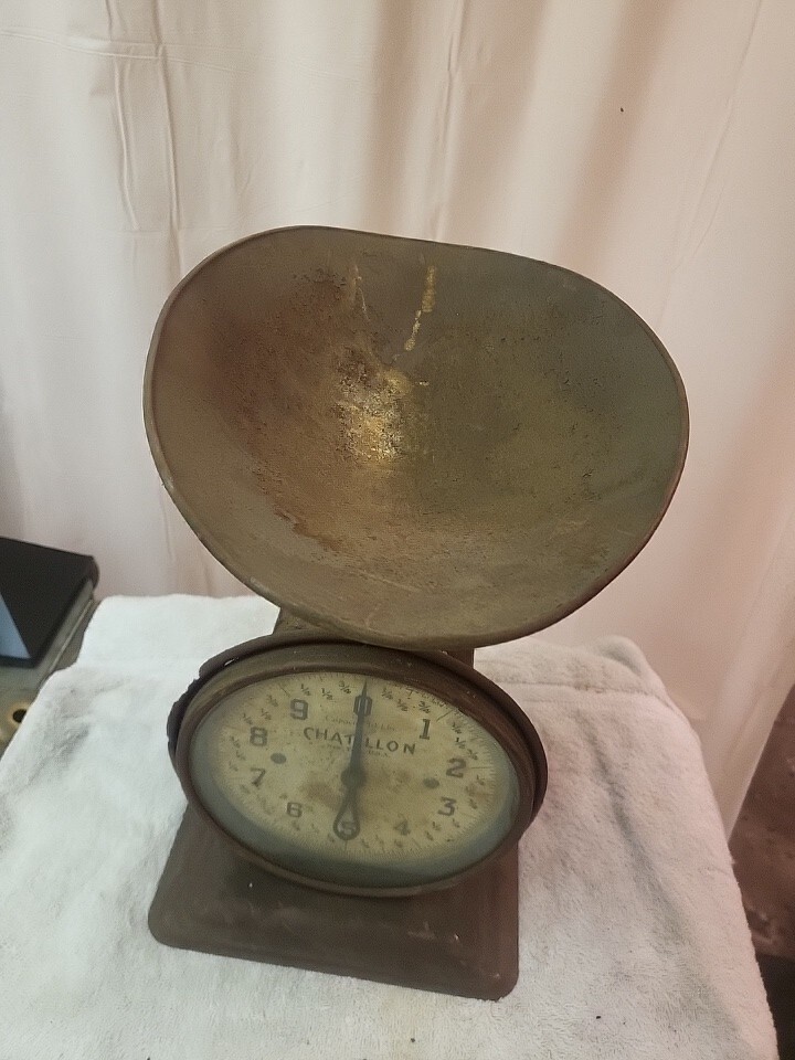Chatillon Scale Vintage 20 lbs New York Old Works Original Rare Tray ...