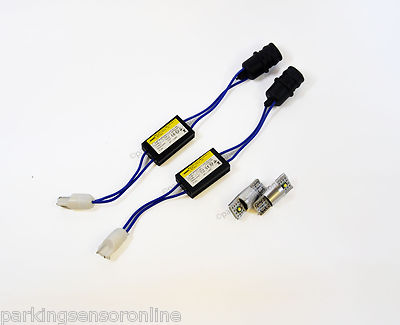 2x 501 W5W T10 Side Light Bulbs LED White 10W 6000K CANBUS + Load ...