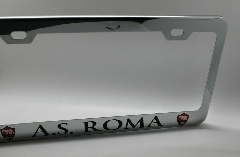 "AS ROMA" License Plate Frame, Custom Made of Chrome Plated Metal | eBay
