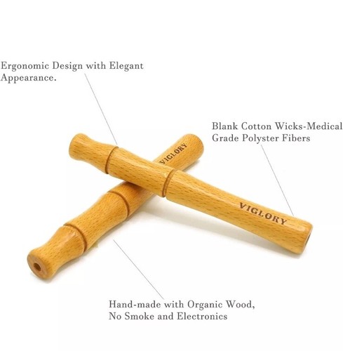 VIGLORY Quit Smoking Inhaler Stick Essential Oil Wooden Personal ...