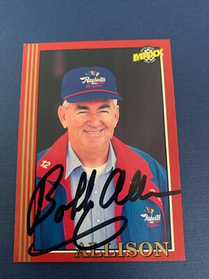 Bobby Allison NASCAR 1992 Maxx - #114 Autographed Card | eBay
