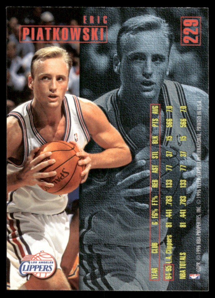 1995 Fleer #229 Eric Piatkowski | eBay