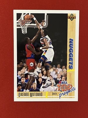Dikembe Mutombo 1991-92 Upper Deck Rookie Card #446 RC DENVER NUGGETS ...