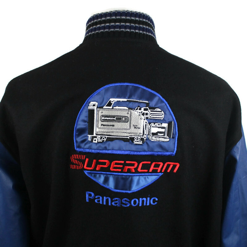 🔴 Vintage Panasonic Supercam Jacket Wool & Leather B… - Gem