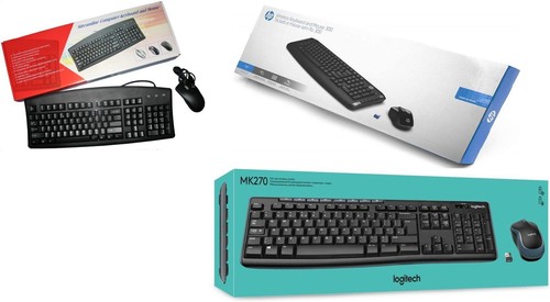 Logitech MK270R HP 300 Wireless 225 Corded Keyboard Mouse Cordless USB ...