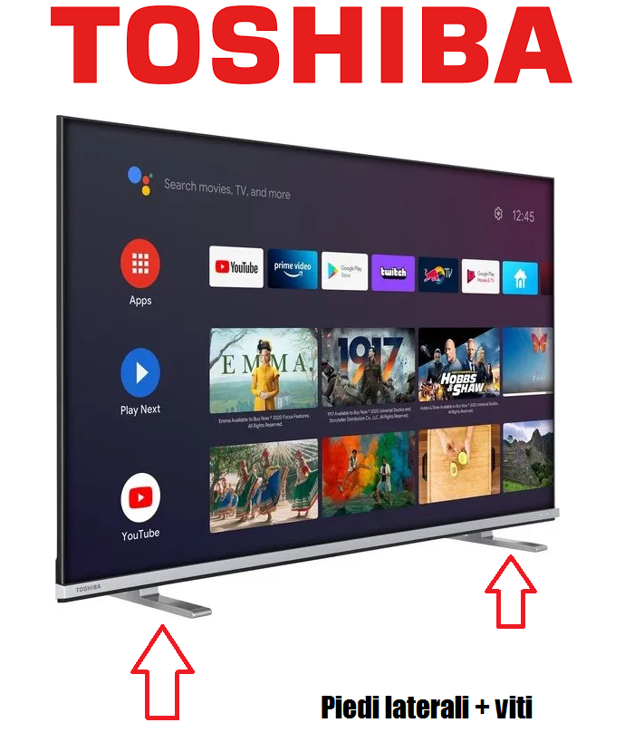 Toshiba 50UA4B63DA LED KIT STAND PIEDISTALLO TV PIEDINI CON VITI NEW ...