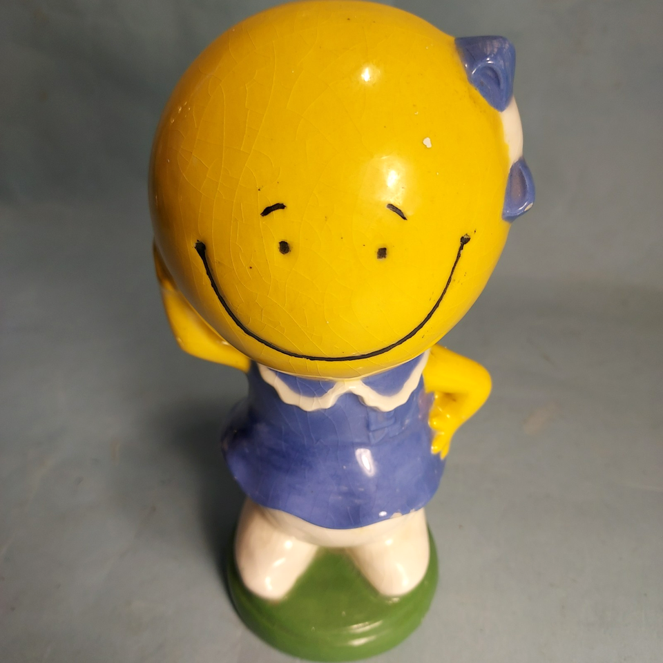 Vintage Byron Molds Smiley Face Girl Sassy Hand on Hips Figurine Happy ...