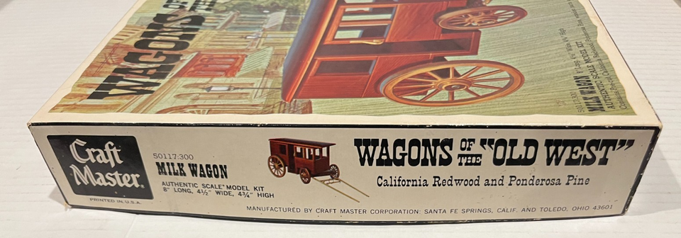 Vintage Craft Master Wagons of the Old West MILK WAGON Model Kit Rare ...
