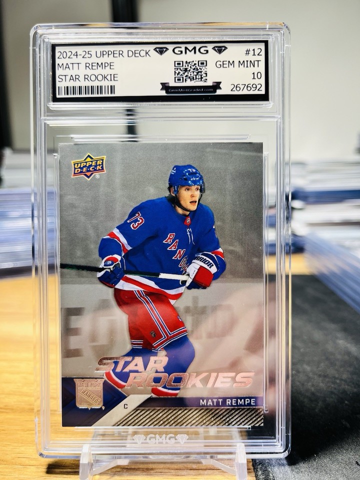 2024-25 Upper Deck Matt Rempe Star Rookie GMG Graded 10 Gem Mint 💎 RC ...