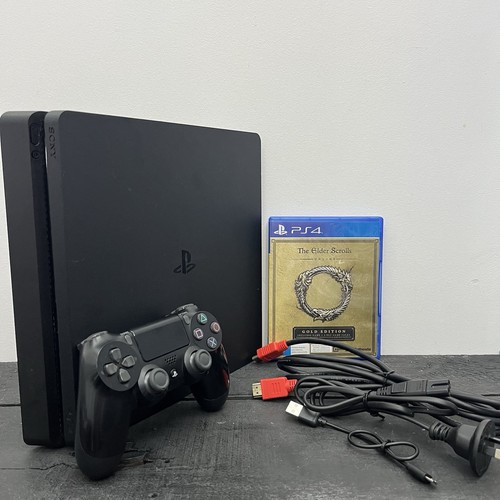 Playstation 4 Slim PS4 500GB TESTED W.GAME CONTROLLER & LEADS FREE ...