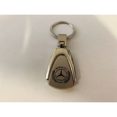 mercedes benz auto car logo chrome metal key chain ring made in usa | eBay