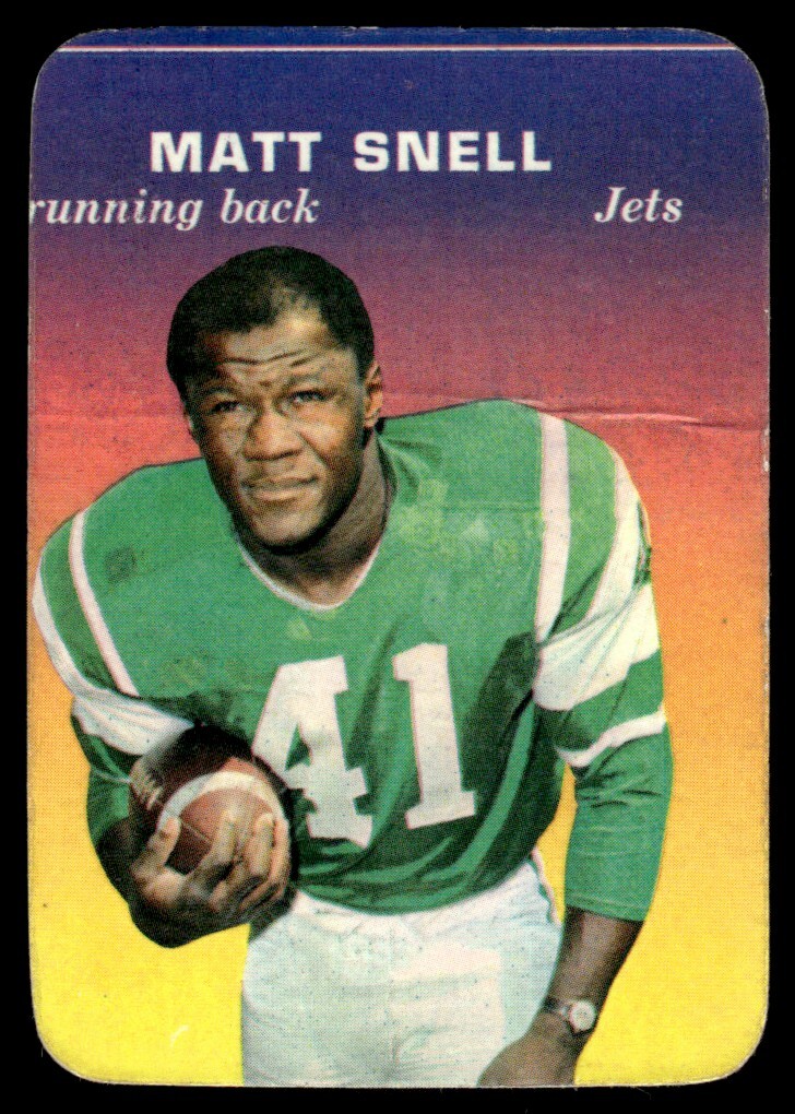 1970 Topps Glossy Poor Matt Snell New York Jets #30 | eBay