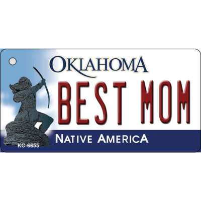 Best Mom Oklahoma State License Plate Tag Novelty Key Chain KC-6655 | eBay
