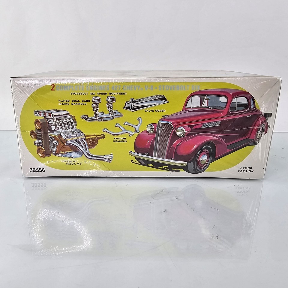 AMT 37 Chevy Coupe 1:25 Model Kit Hubbard Stock Custom Drag Rat Pack ...