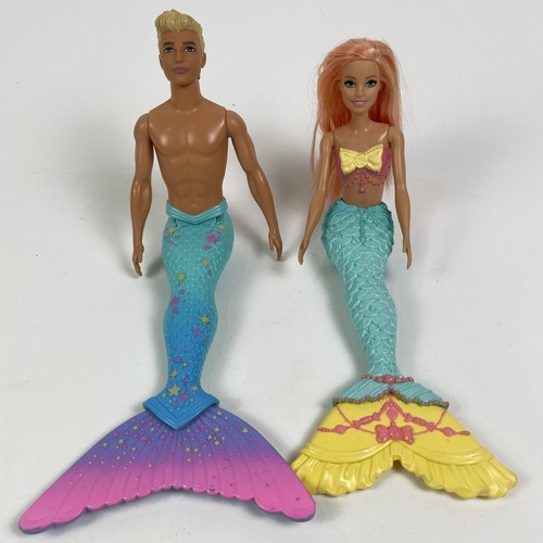 2 Mattel Barbie Dreamtopia Mermaid Dolls Barbie & Merman KEN | eBay
