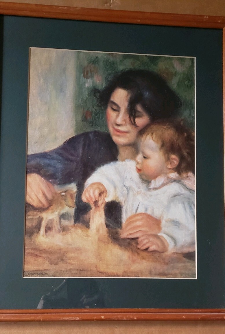 Photo of painting Gabrielle Renard & infant son, Jean.By Pierre-Auguste ...