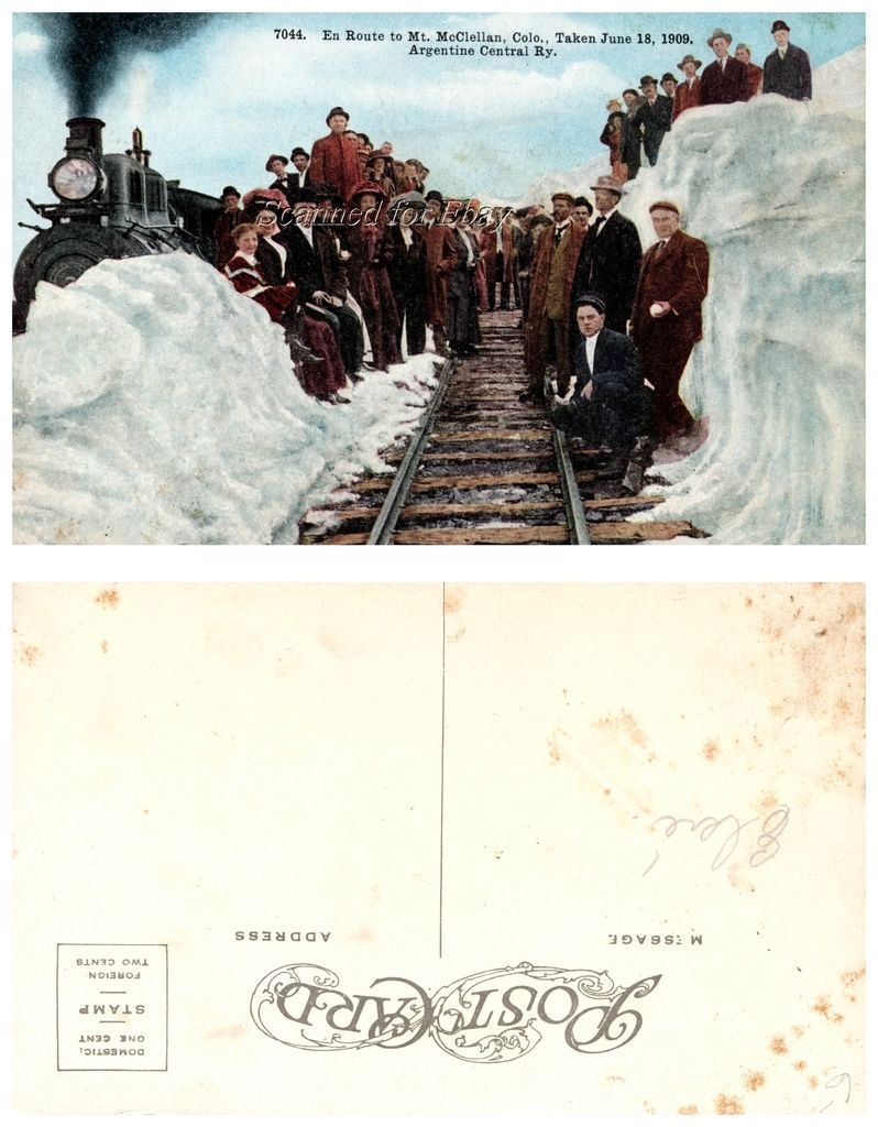 Early 1900s Argentine Central Railroad Mt McClellan Colorado VINTAGE ...
