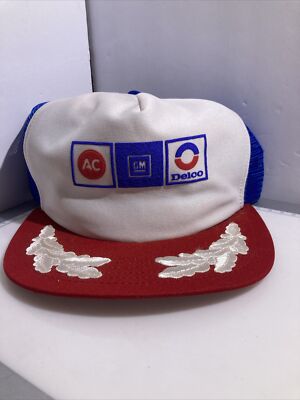 Vintage AC GM Delco Snapback Trucker Hat A127 | eBay