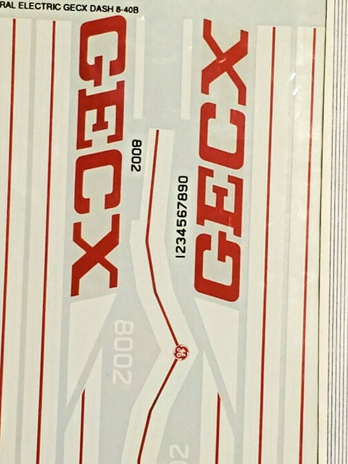 Microscale O Scale Decals #48-15 General Electric GECX Dash 8-40B ...